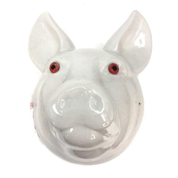 Department 56 | Wall Decor | Vtg Dept 56 Large White Ceramic Pig Head ...